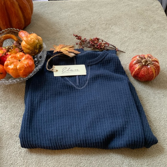 Elan | Tops | Elan Waffle Blouse | Poshmark
